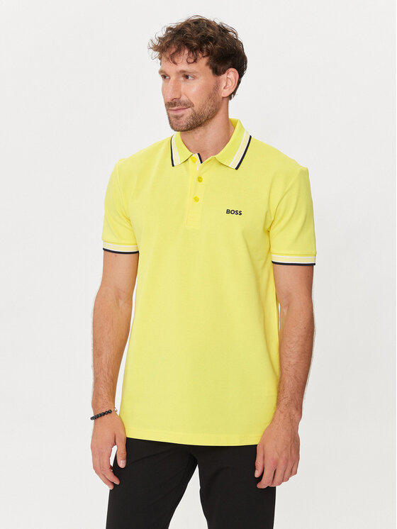 Boss Polo marškinėliai Paddy 50469055 Geltona Regular Fit | Modivo.lt