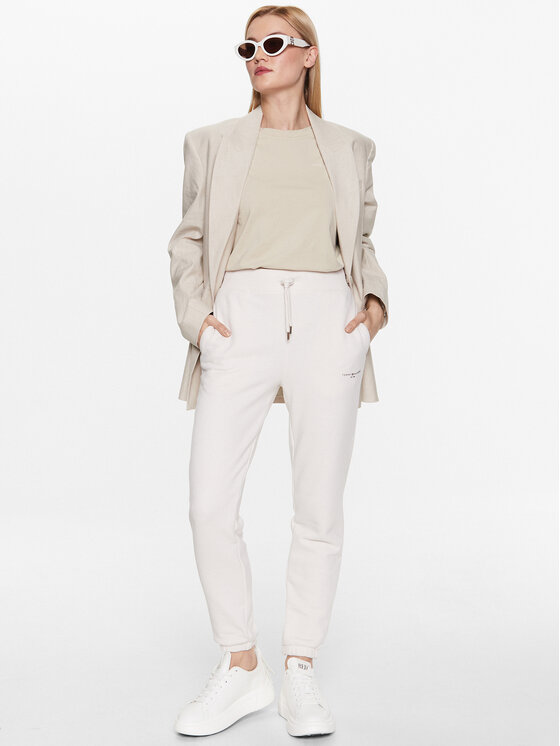 Tommy Hilfiger Jogginghose 1985 Ww0ww38690 Beige Tapered Fit Modivo At