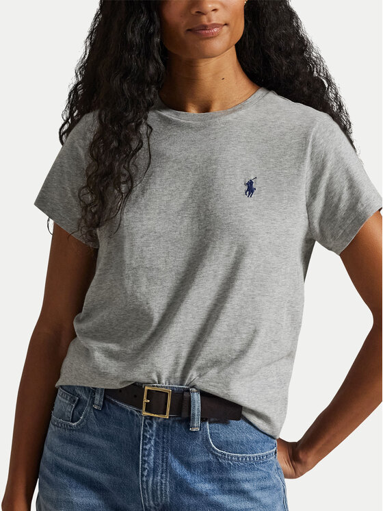 Polo Ralph Lauren T-Shirt 211898698008 Szary Regular Fit | Modivo.pl