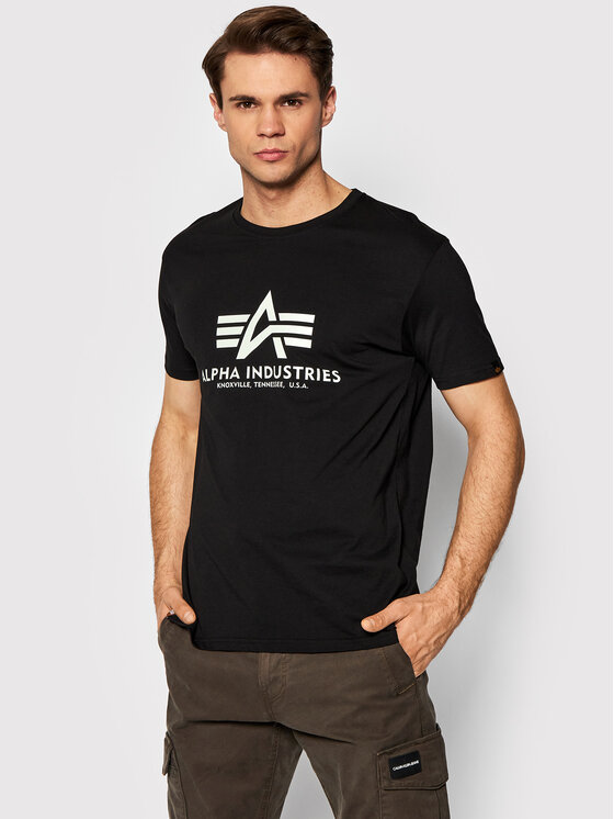 Alpha Industries T-Shirt Basic Kryptonite 116521 Schwarz Regular Fit | Modivo.de