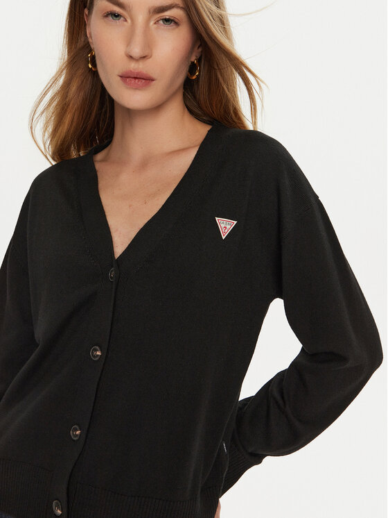Guess Jeans Cardigan W4BR16 Z3HO2 Negru Regular Fit | Modivo.ro