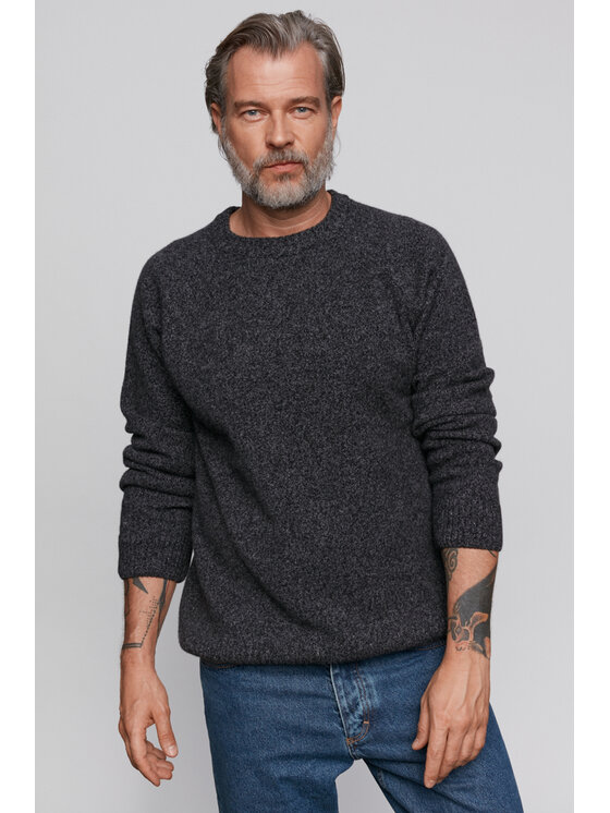 B SIDES Sweter DARWIN Szary Regular Fit | Modivo.pl