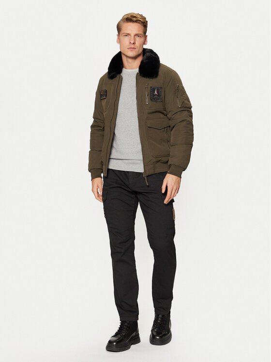 Aeronautica Militare Bundy bomber 242AB2106CT3151 Kaki Regular Fit ...