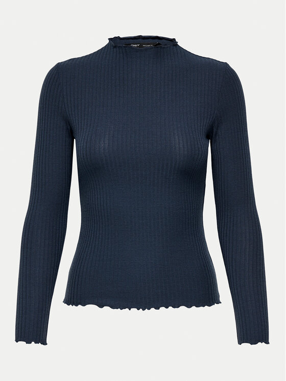 ONLY Bluzka Emma 15180040 Niebieski Slim Fit | Modivo.pl