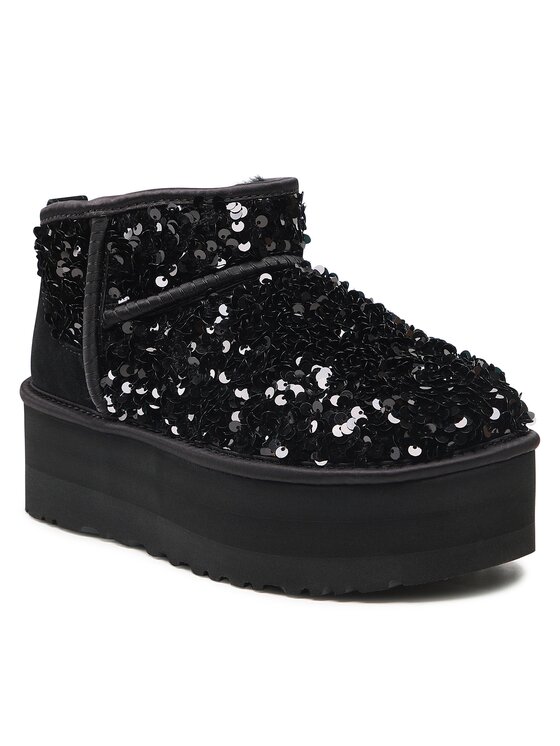 Ugg Sněhule W Ultra Mini Chunky Sequin 1135060 Černá | Modivo.cz