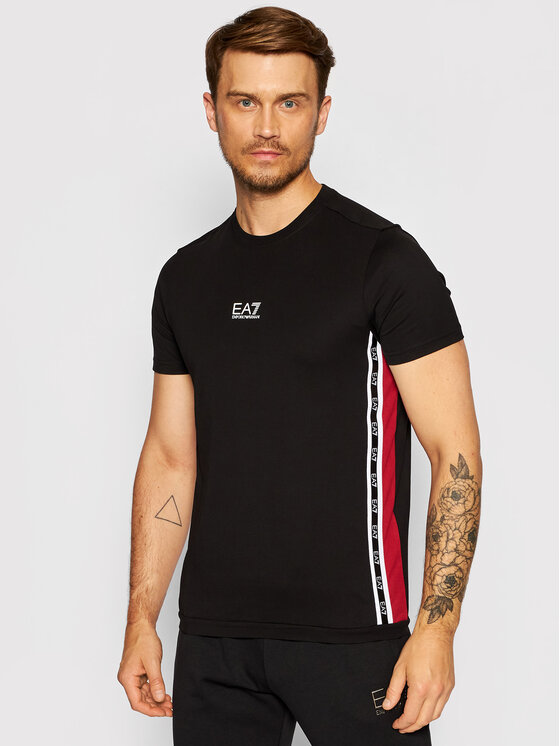 EA7 Emporio Armani T-Shirt 6KPT04 PJ02Z 1200 Czarny Regular Fit | Modivo.pl