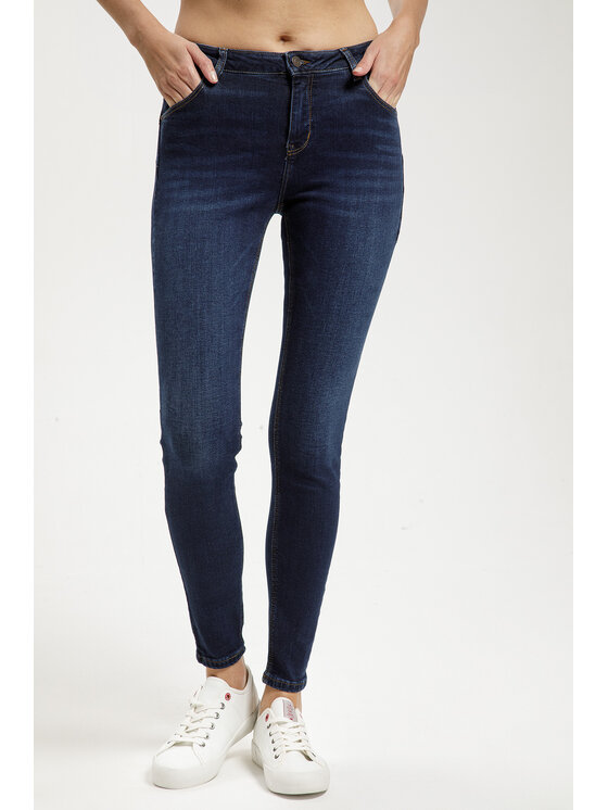 Cross Jeans Jeansy P 419-007 Niebieski Super Skinny Fit | Modivo.pl