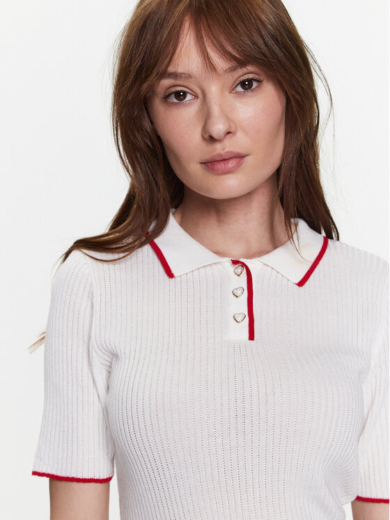NAF NAF Pullover Mhamptons XENU55 Écru Regular Fit | Modivo.de