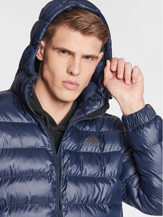 adidas Pernata jakna 3-Stripes SDP Badge of Sport GV5329 Tamnoplava ...