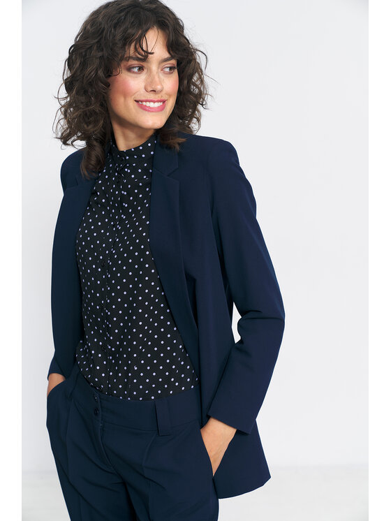 NIFE Marynarka Z74 Granatowy Classic Fit | Modivo.pl