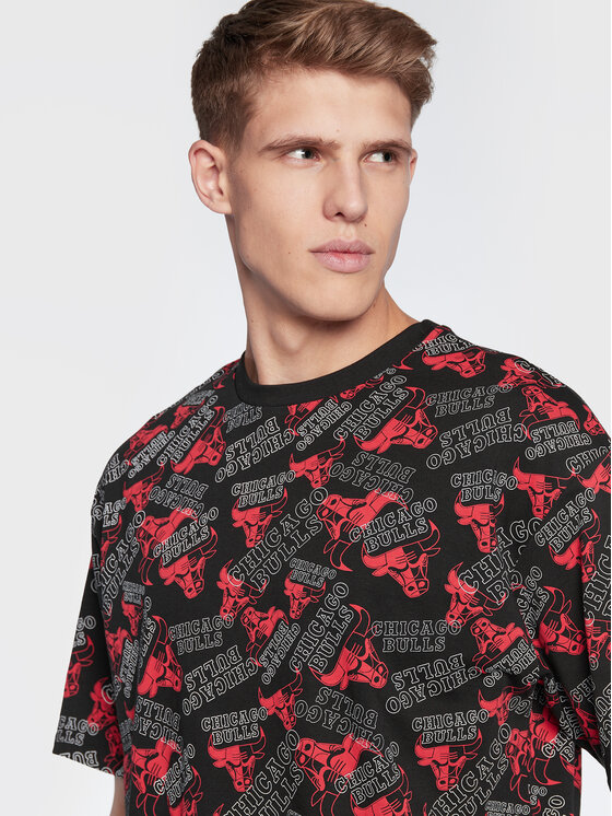 New Era T-Shirt Chicago Bulls Logo Print 60284618 Kolorowy Oversize ...