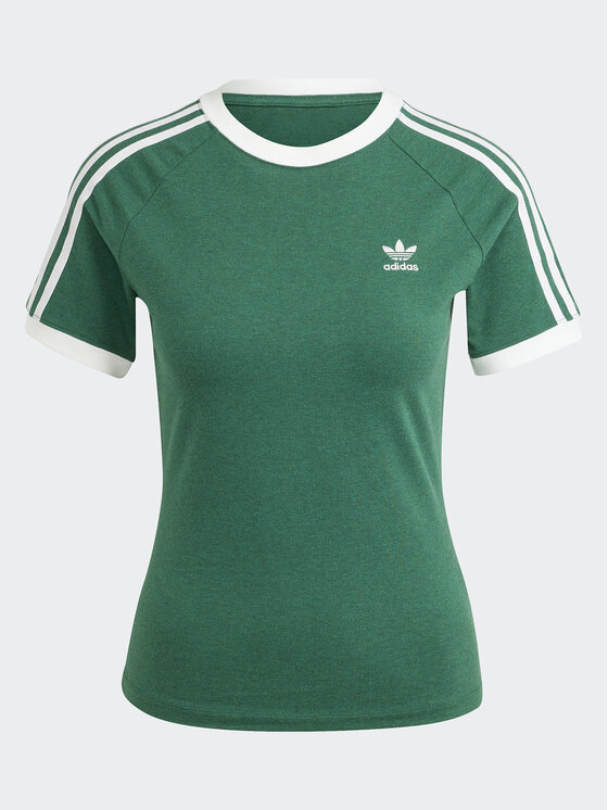adidas T-Shirt 3-Stripes IR8110 Grün Slim Fit | Modivo.de