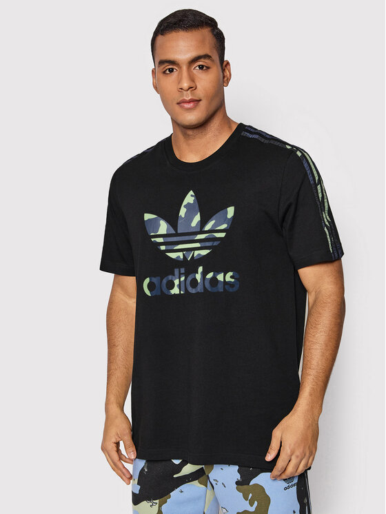 adidas T-Shirt Graphics Camo Infill HF4888 Czarny Regular Fit | Modivo.pl
