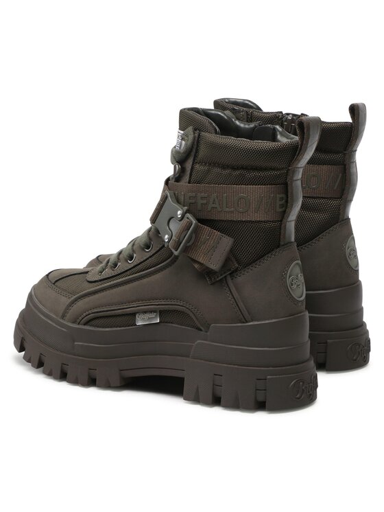Buffalo Botki Aspha Com1 Laceup Mi BN1622160 Khaki | Modivo.pl