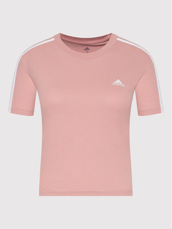 adidas Marškinėliai Essentials Loose 3-Stripes HF7245 Rožinė Relaxed ...