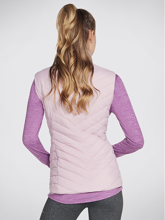 Skechers Αμάνικο Μπουφάν Goshield Everyday Vest JA7 Ροζ Regular Fit ...
