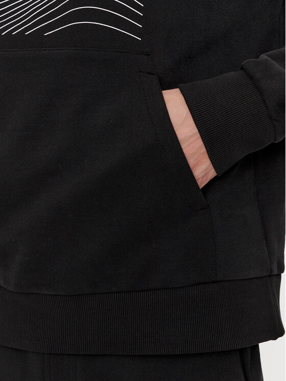 Calvin Klein Суитшърт Wave Lines Hero K10k112774 Черен Regular Fit