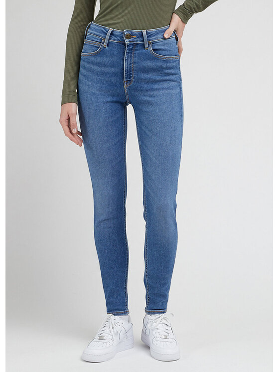 Lee Jeansy FOREVERFIT Niebieski Skinny Fit | Modivo.pl