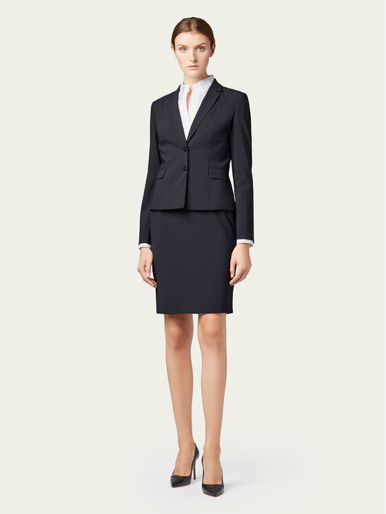 Boss Pouzdrová sukně Vilea 50291813 Tmavomodrá Slim Fit | Modivo.cz