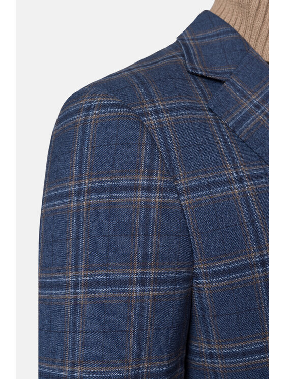 Lancerto Marynarka Roweltown MA131223000015 Granatowy Slim Fit | Modivo.pl