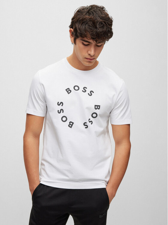 Boss T-Shirt 50488831 Biały Regular Fit | Modivo.pl