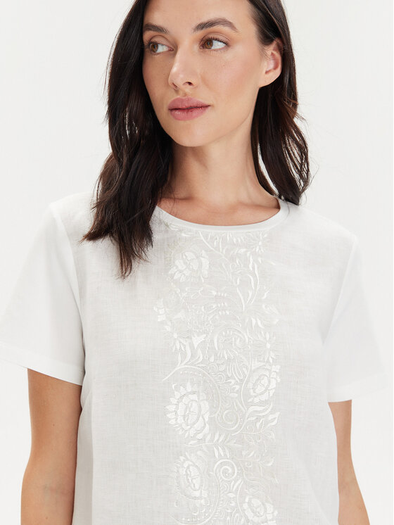 Weekend Max Mara T-Shirt Magno 2415941072 Biały Regular Fit | Modivo.pl