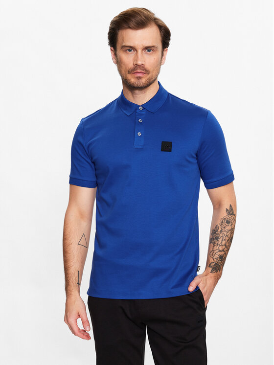 Boss Polo 50486953 Niebieski Regular Fit | Modivo.pl