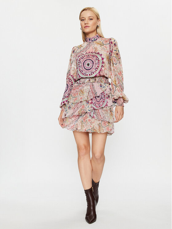 Guess Fustă mini Nancy W3BD97 WDW52 Colorat Regular Fit | Modivo.ro