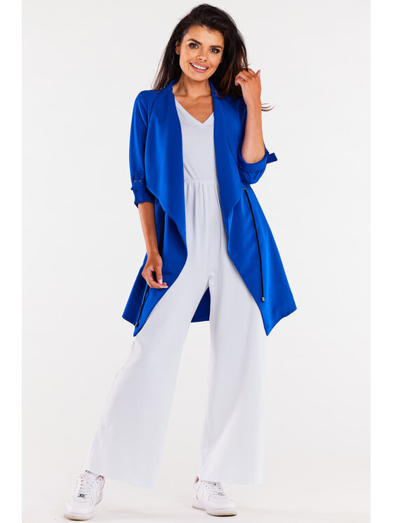 Awama Marynarka A593 Niebieski Basic Fit | Modivo.pl