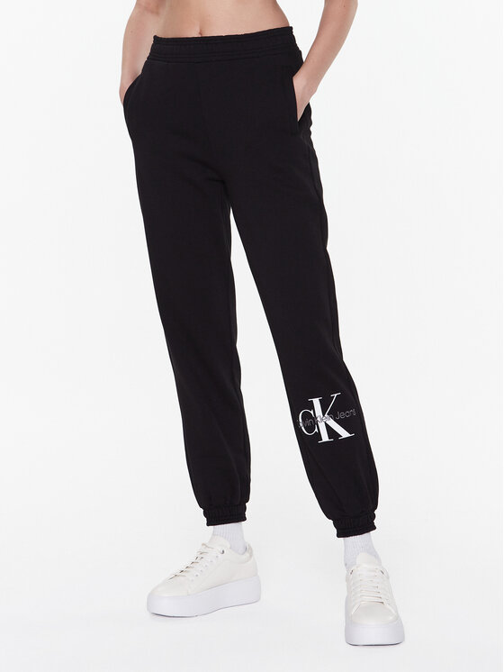 Calvin Klein Jeans Spodnie Dresowe J20j220265 Czarny Regular Fit