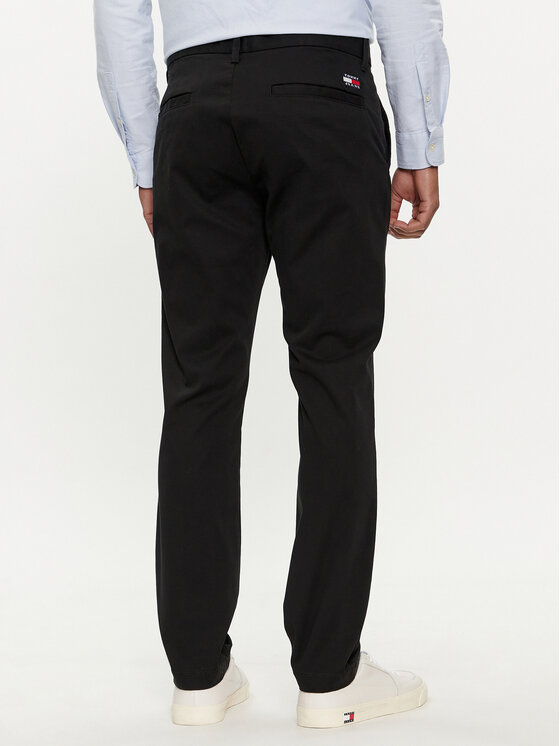 Tommy Jeans Chinos Austin DM0DM19166 Schwarz Slim Fit Modivo