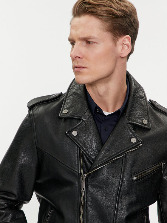 Hugo Lederjacke Lowis-4 50510101 Schwarz Regular Fit | Modivo.at