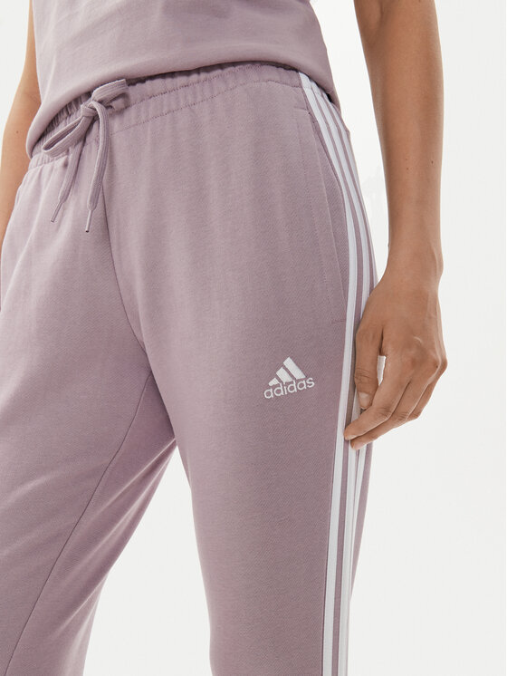 adidas Spodnie dresowe Essentials 3-Stripes IR5379 Różowy Slim Fit ...
