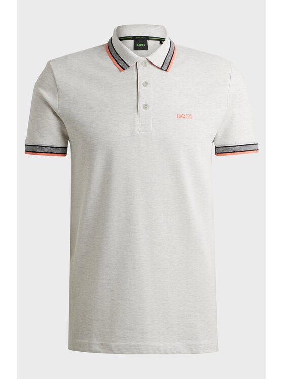 Boss Polo 50469055-058 Szary Regular Fit | Modivo.pl