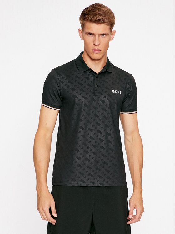Boss Polo marškinėliai Patteo Mb 12 50501282 Juoda Slim Fit | Modivo.lt