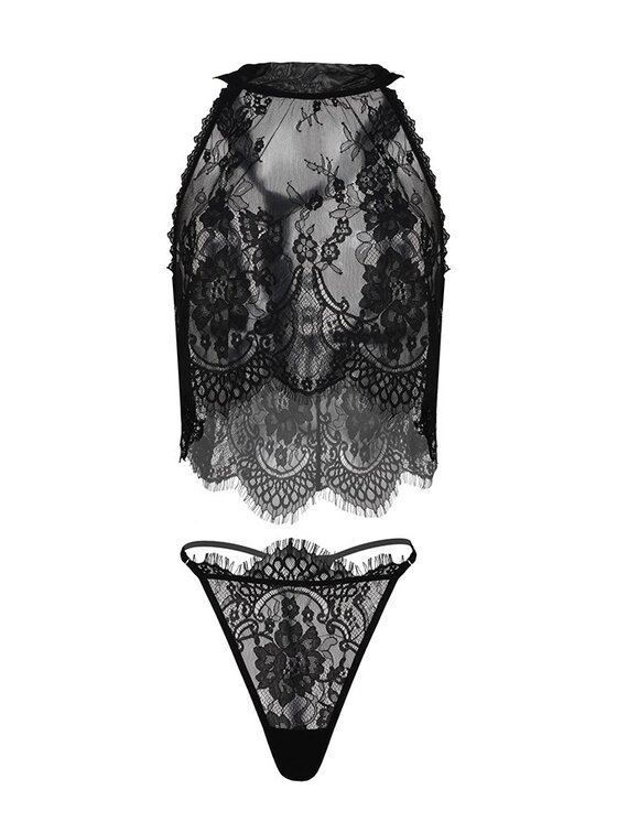 DKaren Lingerie Komplet bielizny Olimpia Czarny | Modivo.pl