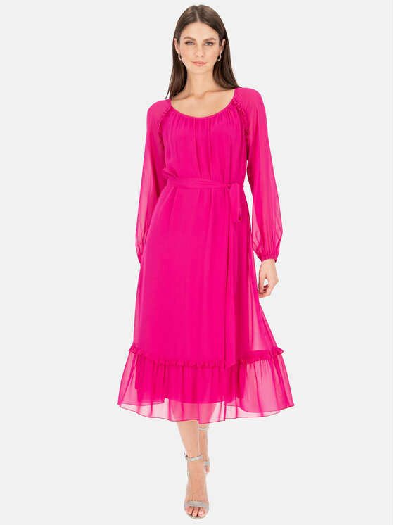 Potis & Verso Sukienka elegancka Arletta Różowy Regular Fit | Modivo.pl