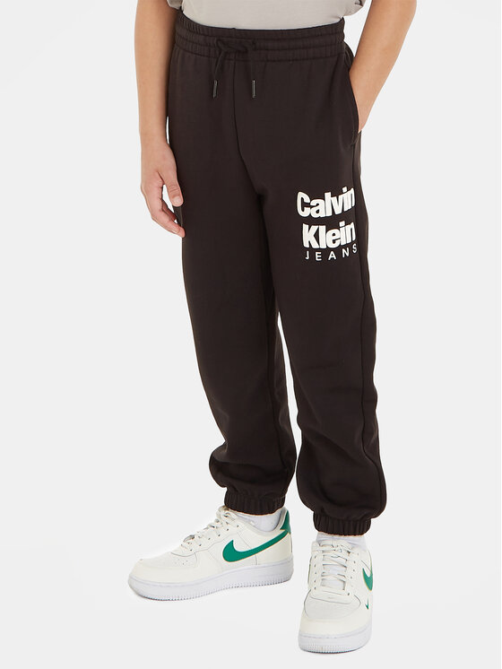 Calvin Klein Jeans Jogginghose Ib0ib01816 Schwarz Regular Fit Modivo At