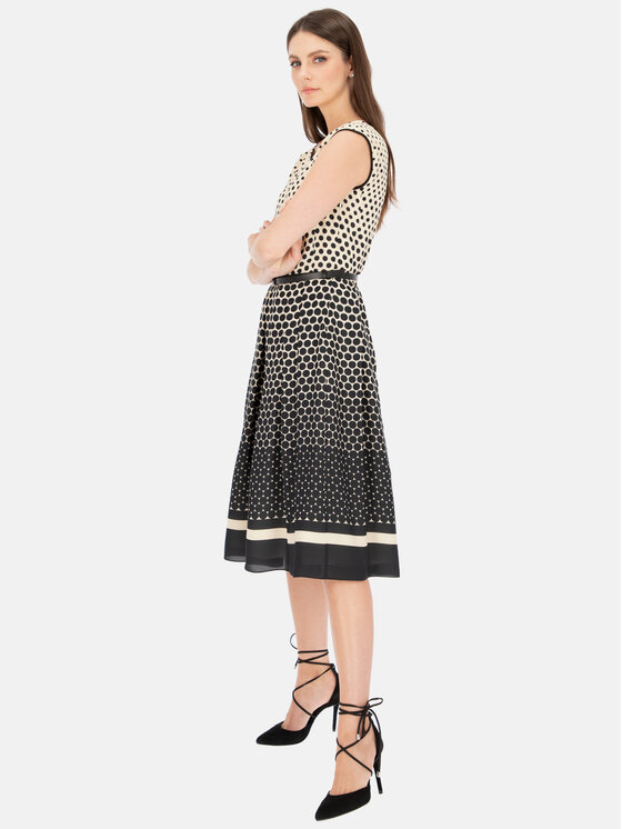 Potis & Verso Sukienka koktajlowa Kamila Beżowy Relaxed Fit | Modivo.pl