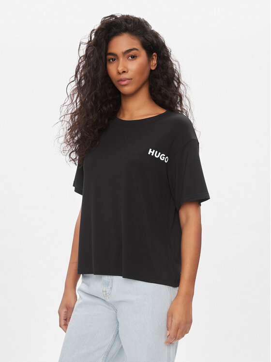 Hugo Pyjama-T-Shirt Unite 50490707 Schwarz Relaxed Fit | Modivo.de