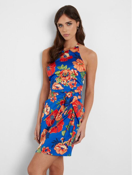 Guess Sukienka codzienna 165597 Niebieski Classic Fit | Modivo.pl