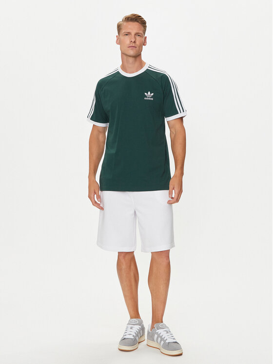 adidas Tricou adicolor Classics 3-Stripes IY8720 Verde Slim Fit | Modivo.ro