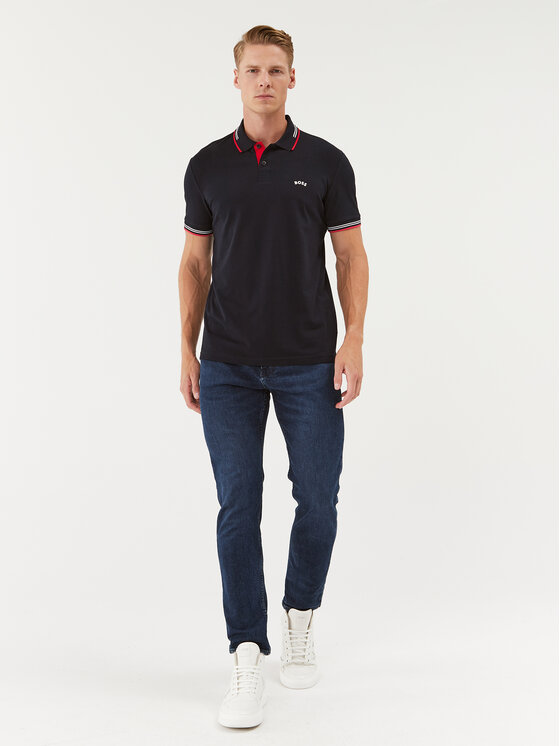 Boss Polo Paul 50469245 Granatowy Slim Fit | Modivo.pl
