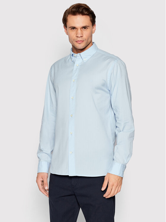 Tommy Hilfiger Koszula Natural Soft Poplin MW0MW26394 Niebieski Regular ...