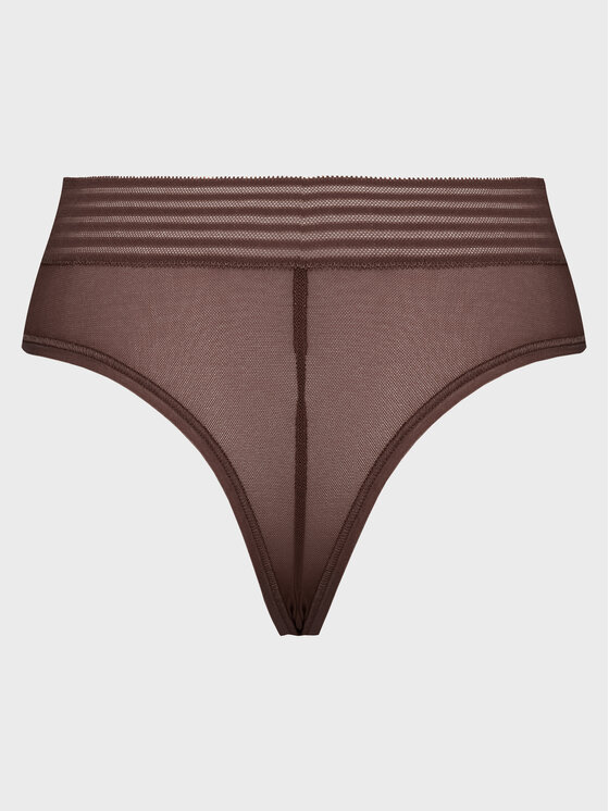 Triumph Stringi Tempting Sheer Highwaist String 10215943 Brązowy | Modivo.pl
