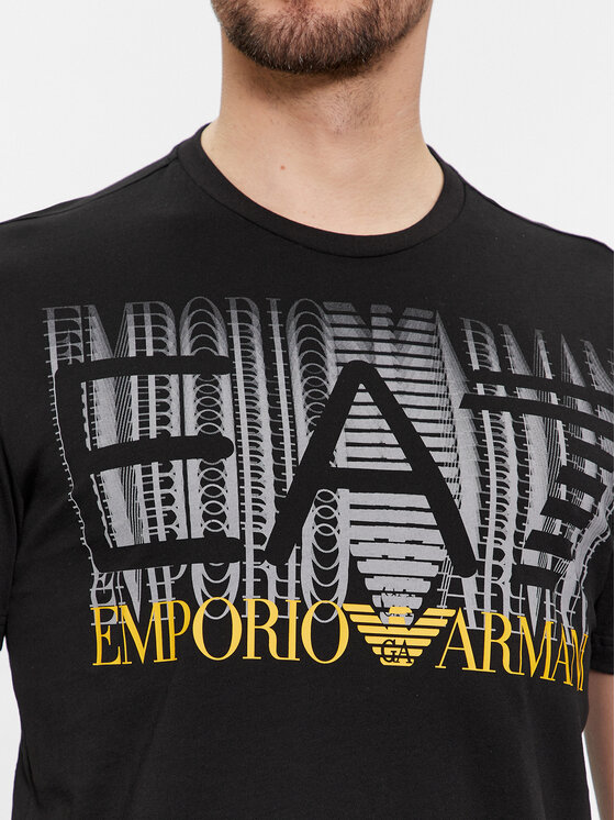 EA7 Emporio Armani T-Shirt 3DPT44 PJ02Z 1200 Czarny Regular Fit | Modivo.pl