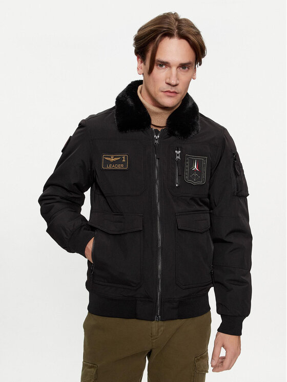 Aeronautica Militare Geacă bomber 232AB2106CT3151 Negru Regular Fit ...