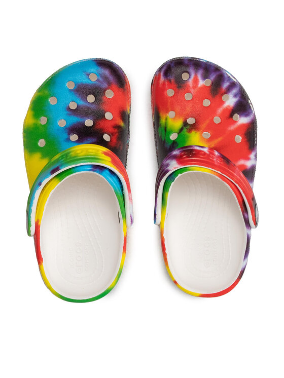 Crocs Pantoletten Classic Tiedye Graphic Clog K 206995 Bunt | Modivo.de