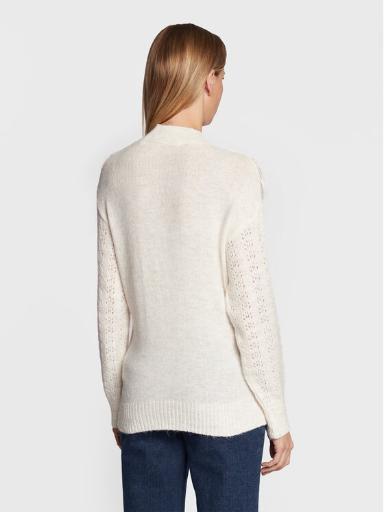 NAF NAF Pullover Marcia THNU171A Écru Regular Fit | Modivo.de
