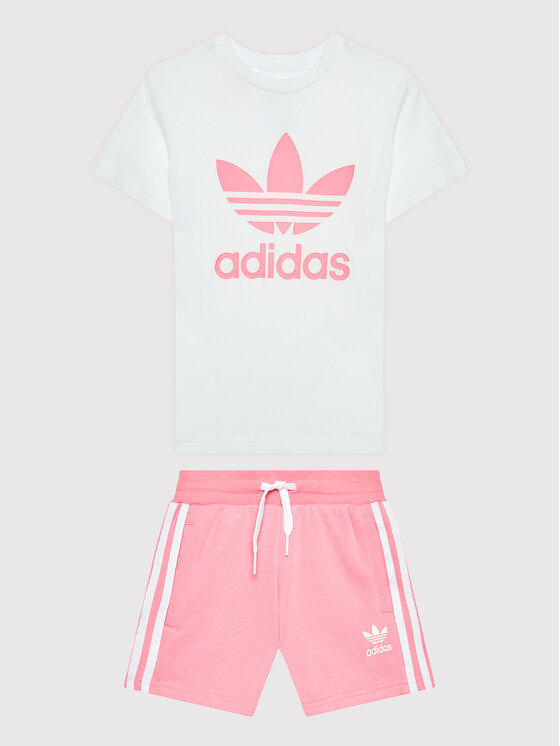 adidas Set T-Shirt und Sportshorts adicolor HK2969 Weiß Regular Fit ...